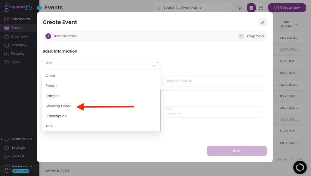How do I process a stocking order, so the inventory use can be tracked ...