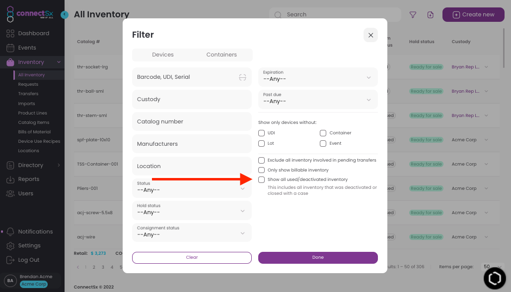 What is inactive inventory?