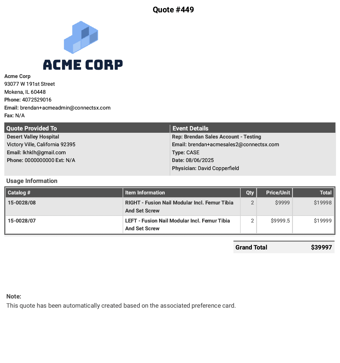 What's the difference between a Quote and a Sales Order?