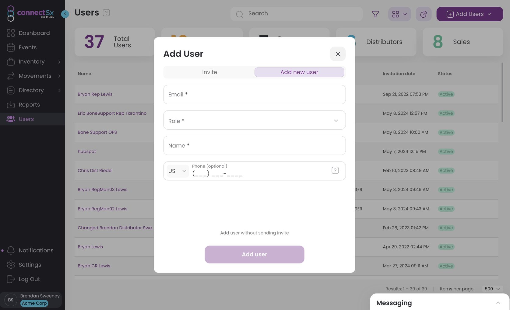 How do I set up a new user?